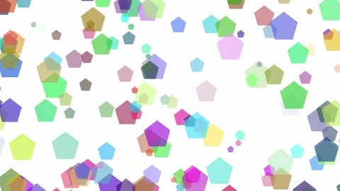 Overlap Pentagon Transparent White Backg... | Stock Video | Pond5