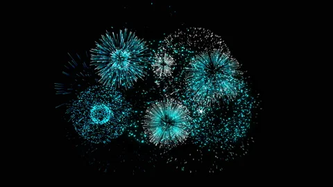 overlay fireworks celebration alpha back... | Stock Video | Pond5