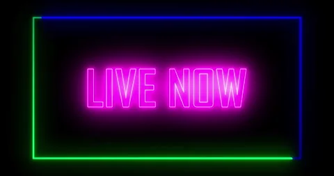 Overlay Live On Air Neon Glow Sign anima... | Stock Video | Pond5