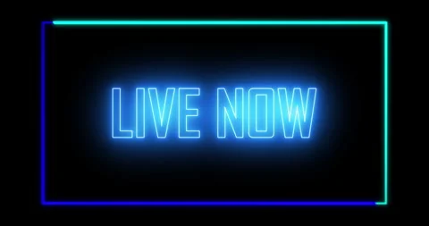 Overlay Live On Air Neon Glow Sign anima... | Stock Video | Pond5