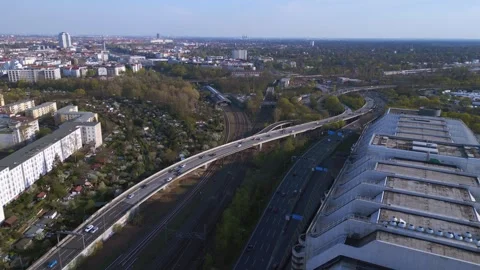 overview berlin city highway freeway jun... | Stock Video | Pond5