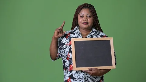 Overweight beautiful African woman again... | Stock Video | Pond5