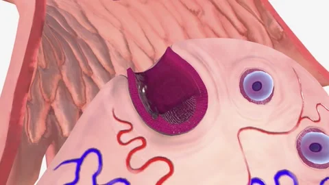 Ovulation is a phase of the female menst... | Stock Video | Pond5