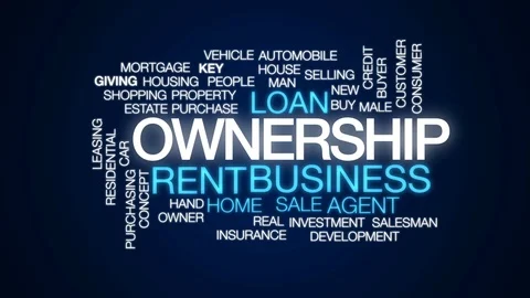 Ownership animated word cloud, text desi... | Stock Video | Pond5