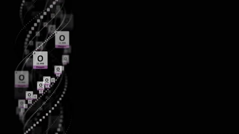 OXYGEN Molecule Symbol, Chemistry Period... | Stock Video | Pond5