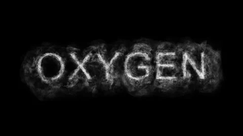 Oxygen text with white smoke effect on p... | Stock Video | Pond5
