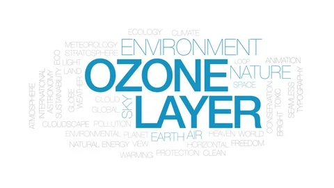 Ozone layer animated word cloud. Kinetic... | Stock Video | Pond5
