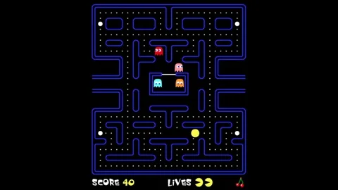 Pac Man Classic Retro Video Game | Stock Video | Pond5