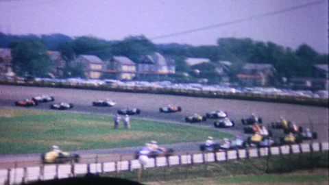 pace car leads open wheel race cars to s... | Stock Video | Pond5