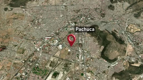 Pachuca City Map Zoom (Mexico) from Spac... | Stock Video | Pond5