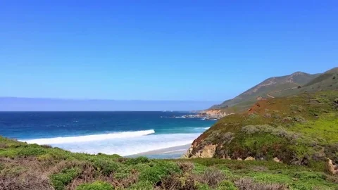 The Pacific Ocean at the Big Sur area, C... | Stock Video | Pond5