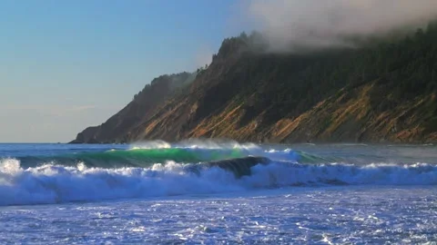Pacific Ocean surf waves USAL Beach Camp... | Stock Video | Pond5