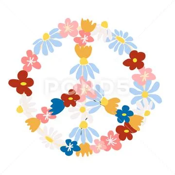 Pacific symbol. Traditional flower crown. Peace in the world: Royalty ...