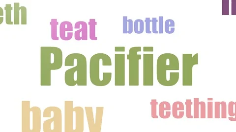 Pacifier Word Cloud Animated Isolated On... | Stock Video | Pond5
