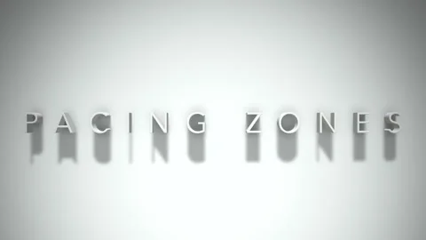 pacing zones 3D title animation white te... | Stock Video | Pond5