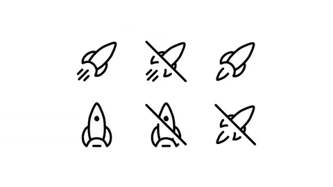 Space Rocket Icon Stock Videos – Royalty-Free HD & 4K Videos