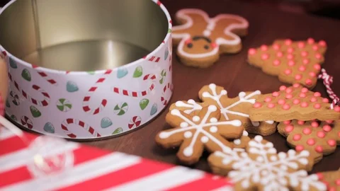 Packaging traditional home made gingerbr... | Stock Video | Pond5