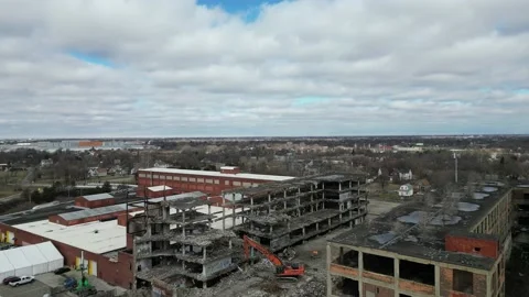 The Packard Plant Ruins In Detroit, Mich... | Stock Video | Pond5