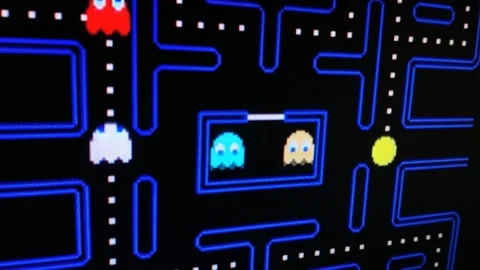 pacman arcade video game. 4k pac-man arc... | Stock Video | Pond5