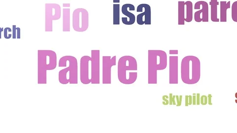 Padre Pio Wordcloud Animated Isolated On... | Stock Video | Pond5