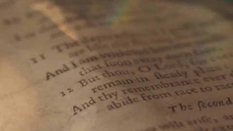 Page of the Bible Floating Through the F... | Stock Video | Pond5