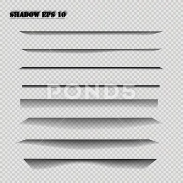 Page divider with transparent shadows isolated. Pages separation vector ...