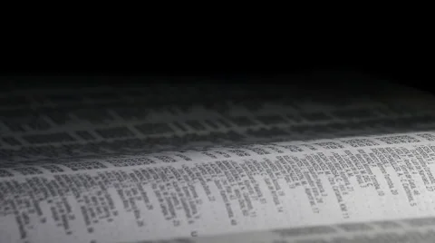 Page of phone book with names and addres... | Stock Video | Pond5