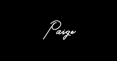Paige Female Name Animated Cursive Calli... | Stock Video | Pond5