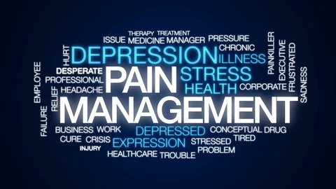 Pain management animated word cloud, tex... | Stock Video | Pond5