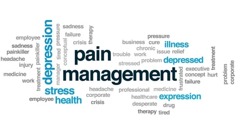 Pain management animated word cloud, tex... | Stock Video | Pond5