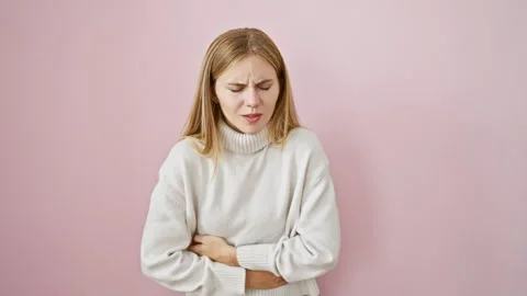 Girl Stomach Pain Stock Videos – Royalty-Free HD & 4K Videos