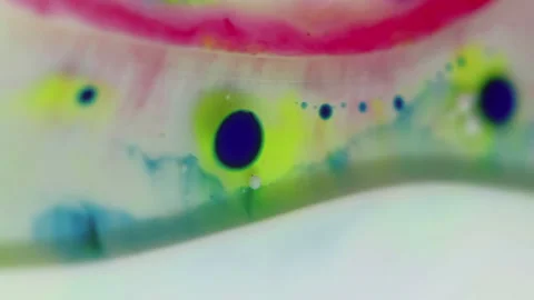 Paint curve gel texture pink neon ink li... | Stock Video | Pond5