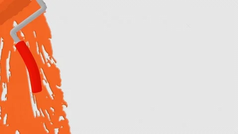 Paint Roller 3D Animated Icon on Transpa... | Stock Video | Pond5