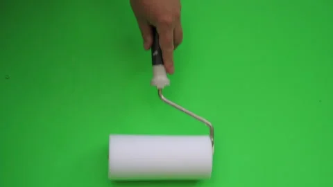 Paint Roller on Green Screen Chroma Key ... | Stock Video | Pond5