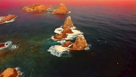 Paint-Sicily-Italy-Aci Trezza Faraglioni... | Stock Video | Pond5