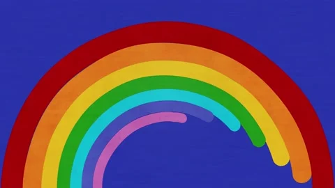 Painted rainbow animation | Stock Video | Pond5