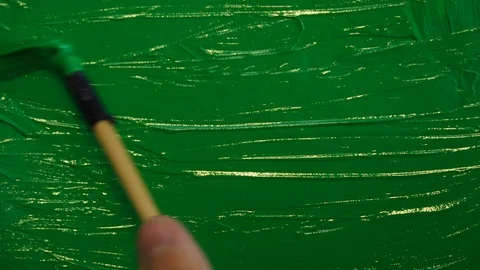 Painting Green Screen With Brush | Stock Video | Pond5