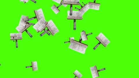 Painting tool falling animation loop , g... | Stock Video | Pond5