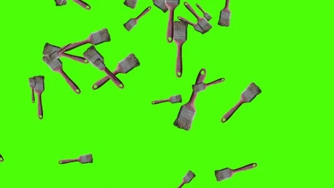 Painting tool falling animation loop , g... | Stock Video | Pond5
