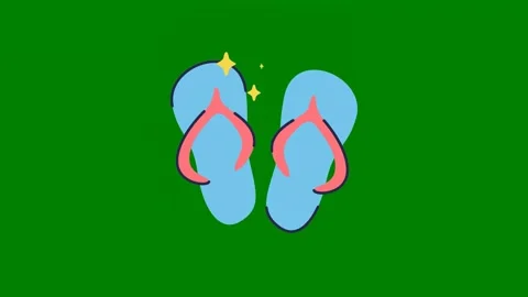 pair flip flops green background flop gr... | Stock Video | Pond5