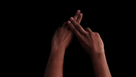 Pair of male human hands coming up and s... | Stock Video | Pond5