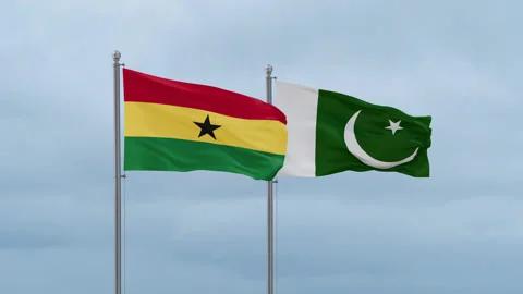 Pakistan and Ghana flag | Stock Video | Pond5