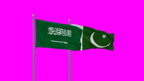 Pakistan and Saudi Arabia flag | Stock Video | Pond5