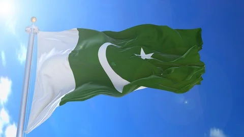 Pakistan animated flag pack in 3D and is... | Stock Video | Pond5