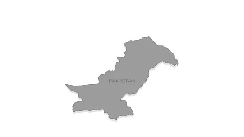 Pakistan animated map with alpha channel... | Stock Video | Pond5