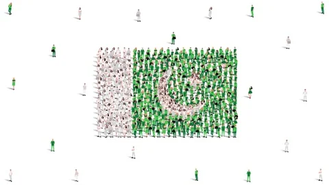 Pakistan Flag. A large group of people f... | Stock Video | Pond5