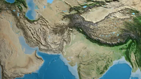 Pakistan on the globe. Regional borders.... | Stock Video | Pond5