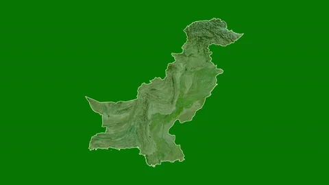 Pakistan map - cartoon. Border. Satellit... | Stock Video | Pond5