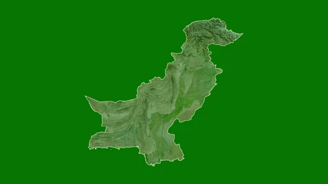 Pakistan map - cartoon. Regions. Satelli... | Stock Video | Pond5