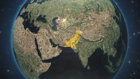 Pakistan Map On Earth Globe | Stock Video | Pond5